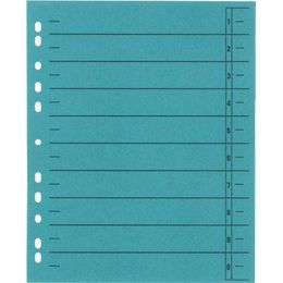 Sch&auml;fer Shop Sch&auml;fer Shop Select Trennbl&auml;tter, mit Taben, DIN A4- Format, Linienaufdruck, Universallochung, 100 St&uuml;ck, blau