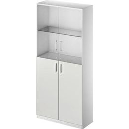 Sch&auml;fer Shop Sch&auml;fer Shop Genius Kombischrank TETRIS SOLID, 5 OH, Glas- und Fl&uuml;gelt&uuml;ren, B 1000 mm, abschlie&szlig;bar
