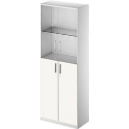 Schäfer Shop Schäfer Shop Genius Kombischrank TETRIS SOLID, 5 OH, Glas- und Flügeltüren, B 800 mm, abschließbar