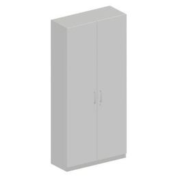 Sch&auml;fer Shop Sch&auml;fer Shop Genius Garderobenschrank TETRIS SOLID, 6 OH, 1 Fachboden, Kleiderstange, abschlie&szlig;bar, B 1000 x T 412 x H 2143 mm, wei&szlig;alu/lichtgrau