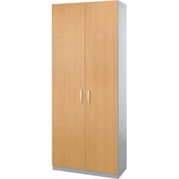 Sch&auml;fer Shop Sch&auml;fer Shop Genius Fl&uuml;gelt&uuml;renschrank TETRIS SOLID, Stahlkorpus, 5 OH, B 1000 mm, abschlie&szlig;bar, Buche-Dekor/wei&szlig;alu