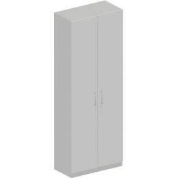 Sch&auml;fer Shop Sch&auml;fer Shop Genius Garderobenschrank TETRIS SOLID, 6 OH, 1 Fachboden, Kleiderstange, abschlie&szlig;bar, B 800 x T 412 x H 2143 mm, wei&szlig;alu/lichtgrau