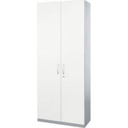 Schäfer Shop Schäfer Shop Genius Flügeltürenschrank TETRIS SOLID, Stahlkorpus, 5 OH, B 1000 mm, abschließbar, weiß/weißalu