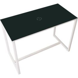 meet by Paperflow Stehtisch Easy Desk, aus Metall, mit Bodenausgleichsschrauben, H 1100 mm, desinfektionsmittelbest&auml;ndig, anthrazit/wei&szlig;