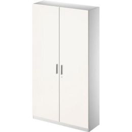 Schäfer Shop Schäfer Shop Genius Akten-/Garderobenschrank TETRIS SOLID, B 1200 mm, 5 OH, abschließbar, weiß/weißalu