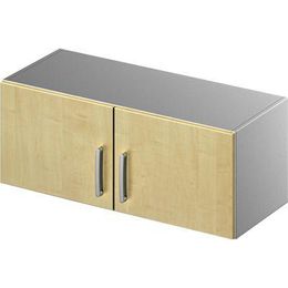 Sch&auml;fer Shop Sch&auml;fer Shop Genius Aufsatzschrank TETRIS SOLID, Stahlkorpus, 1 OH, B 1000 mm, Ahorn-Dekor/wei&szlig;alu