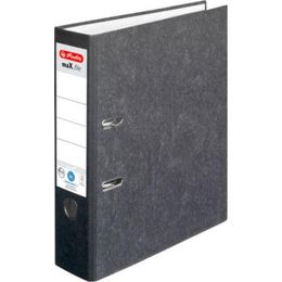 Ordner Herlitz maX.file nature, DIN A4, R&uuml;ckenschild geklebt, Hartpappe, R&uuml;ckenbreite 80 mm, schwarz, 1 St&uuml;ck