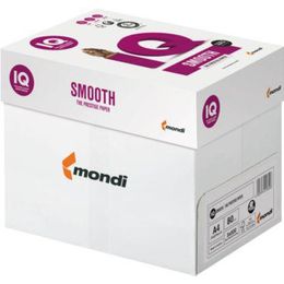 Kopierpapier Mondi IQ Smooth, DIN A4, 80 g/m&sup2;, hochwei&szlig;, 2500 Blatt
