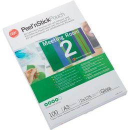 GBC&reg; Laminierfolien Peel`nStick Pouch, selbstklebend, DIN A3, 100 St&uuml;ck