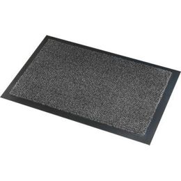 Fu&szlig;matte Savane, mit B&uuml;rsteneffekt, B 600 x L 900 mm, waschbar, grau