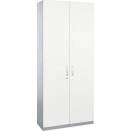 Schäfer Shop Schäfer Shop Genius Flügeltürenschrank TETRIS SOLID, Stahlkorpus, 6 OH, B 1000 mm, abschließbar, weiß/weißalu