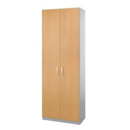 Sch&auml;fer Shop Sch&auml;fer Shop Genius Fl&uuml;gelt&uuml;renschrank TETRIS SOLID, Stahlkorpus, 5 OH, B 800 mm, abschlie&szlig;bar, Buche/wei&szlig;alu