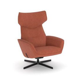 Nowy Styl NowyStyl Drehsessel Otuli, mit Armlehnen, Wippfunktion, B 510 x T 525 x H 455 mm, Polyesterbezug/Aluminium, cinnamonbraun/schwarz