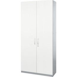 Schäfer Shop Schäfer Shop Genius Flügeltürenschrank TETRIS SOLID, Stahlkorpus, 5 OH, B 1200 mm, weiß/weißalu
