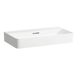 Laufen Val Aufsatz-Waschtisch H8162857571091 75 x 42 cm, wei&szlig; matt, ohne Hahnloch, mit &Uuml;berlauf