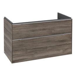 Villeroy & Boch Villeroy und Boch Subway 3.0 Waschtisch-Unterschrank C570L0RK 97,3x57,6x47,8cm, mit LED/Griff Aluminium gl&auml;nzend, stone oak