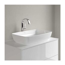 Villeroy & Boch Villeroy und Boch Artis Aufsatzwaschbecken 417258RW 58x38cm, ohne Hahnloch, ohne &Uuml;berlauf, Stone White CeramicPlus