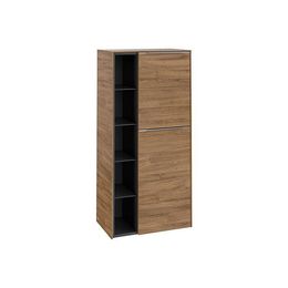 Villeroy & Boch Villeroy und Boch Subway 3.0 Mittelschrank C59900RH 57,4x120x36,2cm, Schanier rechts/Griff Aluminium gl&auml;nzend, kansas oak