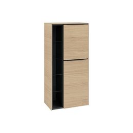 Villeroy & Boch Villeroy und Boch Subway 3.0 Mittelschrank C59901VJ 57,4x120x36,2cm, Schanier rechts/Griff Volcano black, nordic oak