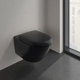 Villeroy & Boch Villeroy & Boch Antao Wand Tiefsp&uuml;l WC 4674T0R7 Abgang waagerecht, mit TwistFlush, Pure Black c-plus