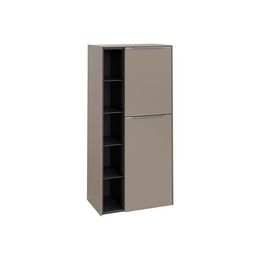 Villeroy & Boch Villeroy und Boch Subway 3.0 Mittelschrank C59900VM 57,4x120x36,2cm, Schanier rechts/Griff Aluminium gl&auml;nzend, taupe