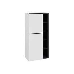 Villeroy & Boch Villeroy und Boch Subway 3.0 Mittelschrank C59801VF 57,4x120x36,2cm, Schanier links/Griff Volcano black, pure white