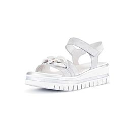 Gabor Leder-Sandalen in Grau - 53% | Gr&ouml;&szlig;e 40 | Damen-sandalen