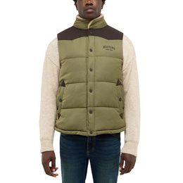 Mustang Steppweste in Khaki - 67% | Gr&ouml;&szlig;e M | Herren-outdoorjacken