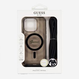 Guess Schwarze Handyh&uuml;lle f&uuml;r iPhone 16 Pro