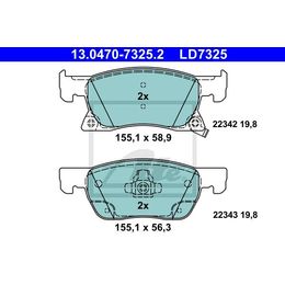 ATE Bremsensatz-Vorn und hinten SG00000DBK Bremsensatz, Scheibenbremse vorne rechts links bel&uuml;ftet 288mm f&uuml;r VAUXHALL OPEL 39037199 13509120 13478300