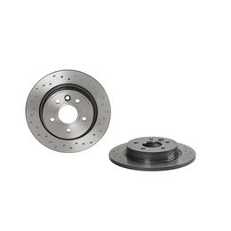 Brembo Bremsscheibe XTRA LINE 08.9975.1X hinten rechts links Gelocht 280mm f&uuml;r VOLVO (CHANGAN) FORD 2025944 31471039 3M512A315ED