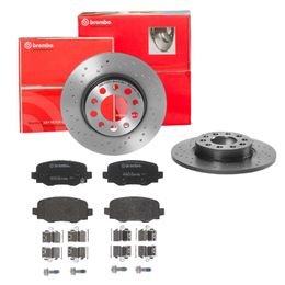 Brembo Bremsensatz-Hinterachse XTRA LINE / STANDARD Bremsensatz, Scheibenbremse hinten rechts links Gelocht 278mm f&uuml;r ALFA ROMEO JEEP FIAT (GAC FCA) 5