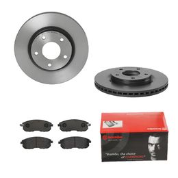 Brembo Bremsensatz-Vorderachse COATED DISC LINE / STANDARD Bremsensatz, Scheibenbremse vorne rechts links innenbel&uuml;ftet 280mm f&uuml;r INFINITI RENAULT NIS