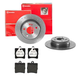 Brembo Bremsensatz-Hinterachse XTRA LINE / STANDARD Bremsensatz, Scheibenbremse hinten rechts links Gelocht 278mm f&uuml;r MERCEDES-BENZ CHRYSLER K05126300