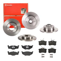 Brembo Bremsensatz-Vorn und hinten Bremsensatz, Scheibenbremse vorne rechts links voll 239mm f&uuml;r SKODA RENAULT VW ROEWE (SAIC) SEAT PEUGEOT AUDI CITRO