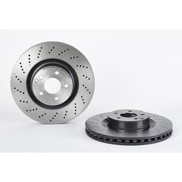 Brembo Bremsscheibe COATED DISC LINE 09.B746.61 vorne rechts links Gelocht 344mm f&uuml;r MERCEDES-BENZ A2074210012 0004211412 2074210012