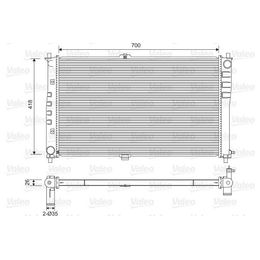 Valeo K&uuml;hler, Motork&uuml;hlung f&uuml;r KIA 0K552-15-200A 0K552-15-200B 0K552-15-200C 701602
