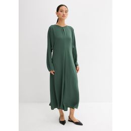 bonprix Drapiertes Midikleid, gr&uuml;n