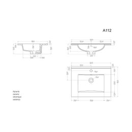 Posseik Badm&ouml;bel Limes & Waschtisch 60cm 2 Greifraum SoftClose Ausz&uuml;ge wei&szlig; Hgl