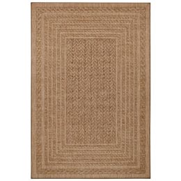 NYVI Teppich Forest - Wetterfest, Pflegeleicht, f&uuml;r Innen und Au&szlig;en Gr&ouml;&szlig;e:160x230 cm;Farbe:Beige Braun Limonero