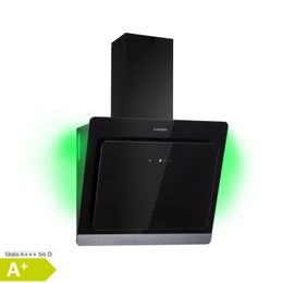 Klarstein Aurora Eco 60 Dunstabzugshaube 550 m&sup3;/h 60cm kopffrei Ambientelicht EEC A+ Schwarz