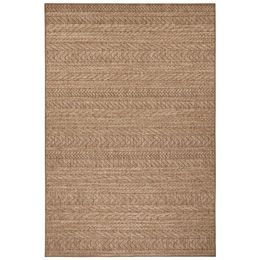 NYVI Teppich Forest - Wetterfest, Pflegeleicht, f&uuml;r Innen und Au&szlig;en Gr&ouml;&szlig;e:120x170 cm;Farbe:Beige Braun Granado