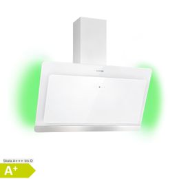 Klarstein Aurora Eco 90 Dunstabzugshaube 550 m&sup3;/h 90cm kopffrei Ambientelicht Wei&szlig;