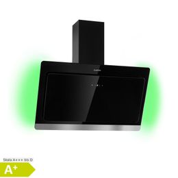 Klarstein Aurora Eco 90 Dunstabzugshaube 550 m&sup3;/h 90cm kopffrei Ambientelicht Schwarz