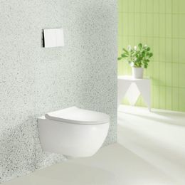 Geberit Acanto WC Komplett-Set mit Duofix Sigma WC Element und Sigma 70 Bet&auml;tigungsplatte WC mit TurboFlush und WC-Sitz, wei&szlig;