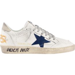 Golden Goose Deluxe Brand Golden Goose Low-Top Sneaker - Heren Ball Star Sneaker Wit/Blauw - Gr. 45 (EU) - in Wei&szlig; - f&uuml;r Damen