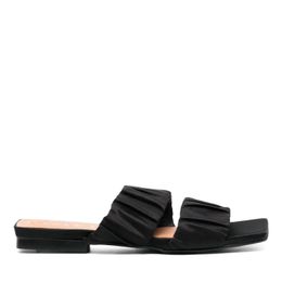 Ganni Low-Top Sneaker - Smock Flat Sandals - Gr. 37 (EU) - in Schwarz - f&uuml;r Damen