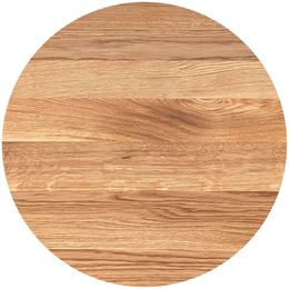 Tischplatte Sit, B:60cm H:2cm T:60cm &Oslash;:60cm, beige, Massivholz, Tischplatten, mit deutlicher Maserung