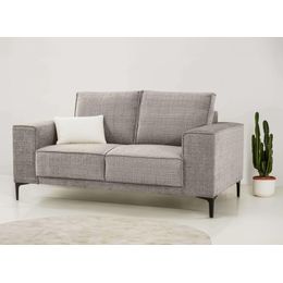 2-Sitzer OTTO HOME, B:164cm H:85cm T:83cm, grau, 100% Polyester, Sofas, "Kompaktsofa Oland, Struktur, Flachgewebe, Luxus-Microfaser, Boucle", 164 cm,
