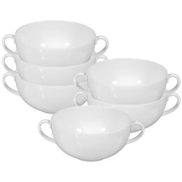 Seltmann Weiden Tasse "Suppentassen Rondo/Liane 0,36 l 6er Set wei&szlig;", wei&szlig;, Trinkgef&auml;&szlig;e